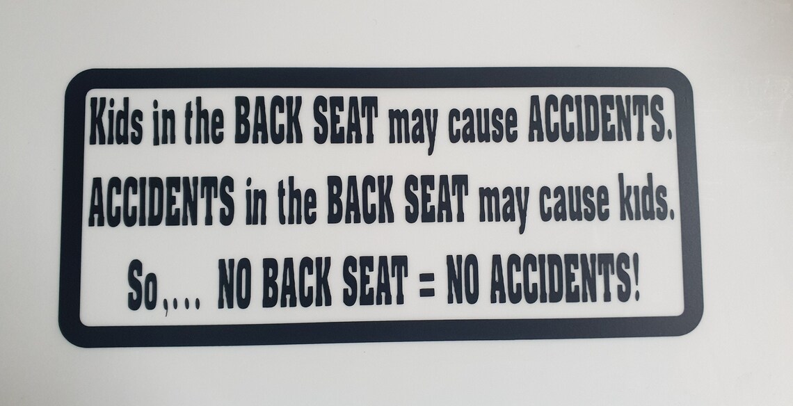 Kids in the Back Seat 2 Seater Decal Digital Files ONLY - Etsy