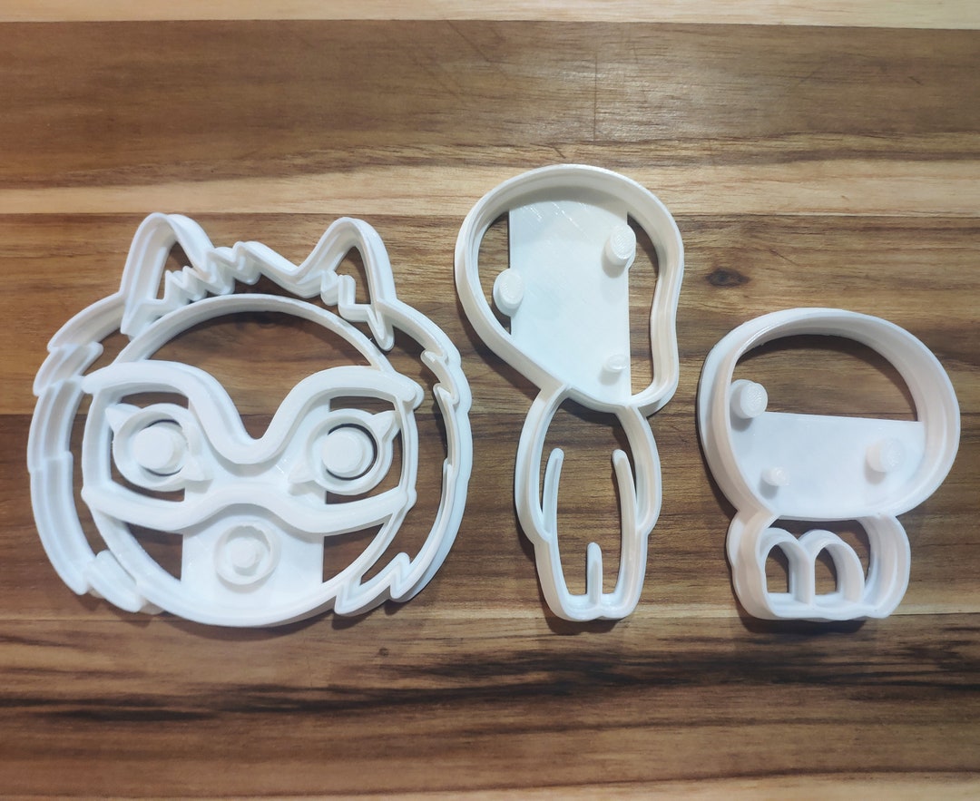 Princess Mononoke Inspired Cookie Cutters San Mask and Kodama 3d ...
