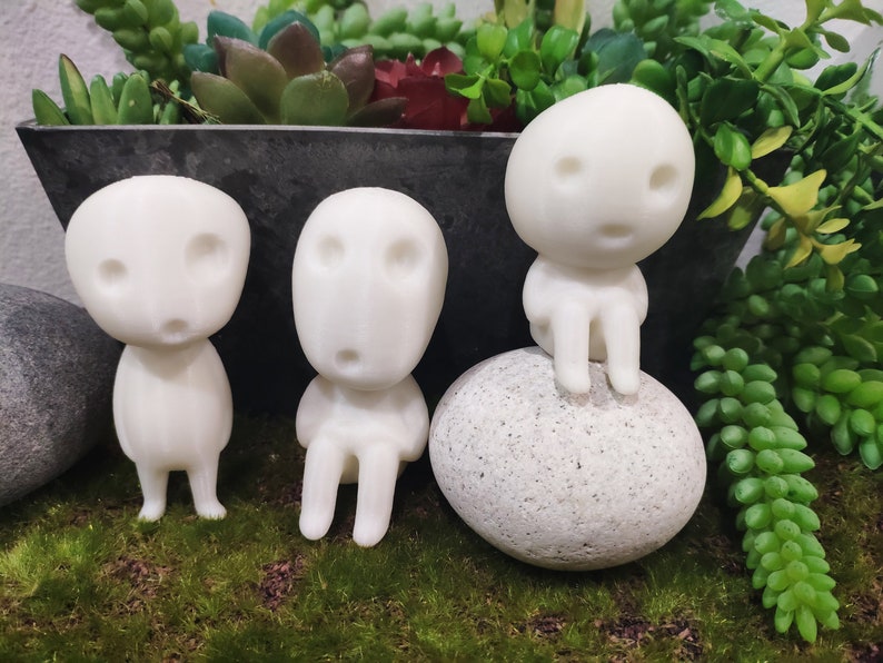 Kodama Tree Spirits 3d Printed Japanese Forest Spirits - Etsy