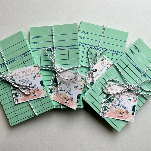 Library Card Place Cards - Etsy