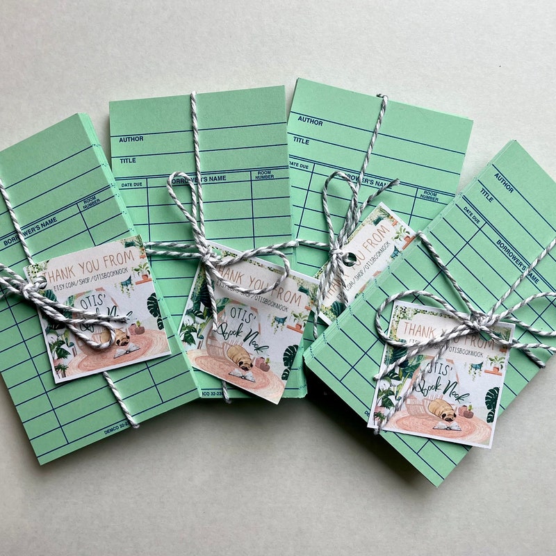 Library Card Place Cards - Etsy