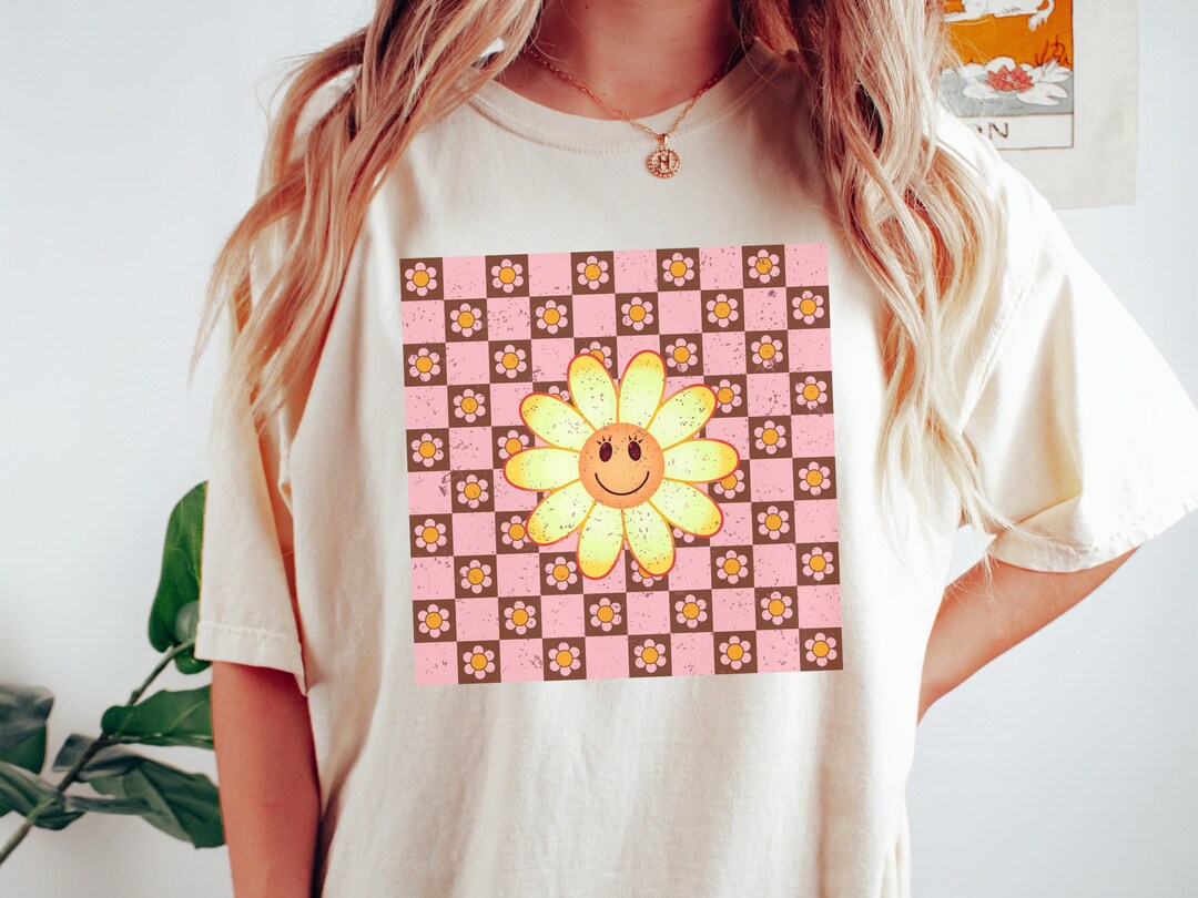 Smiling Flower Shirt Vintage Smiley Face Comfort Colors® - Etsy