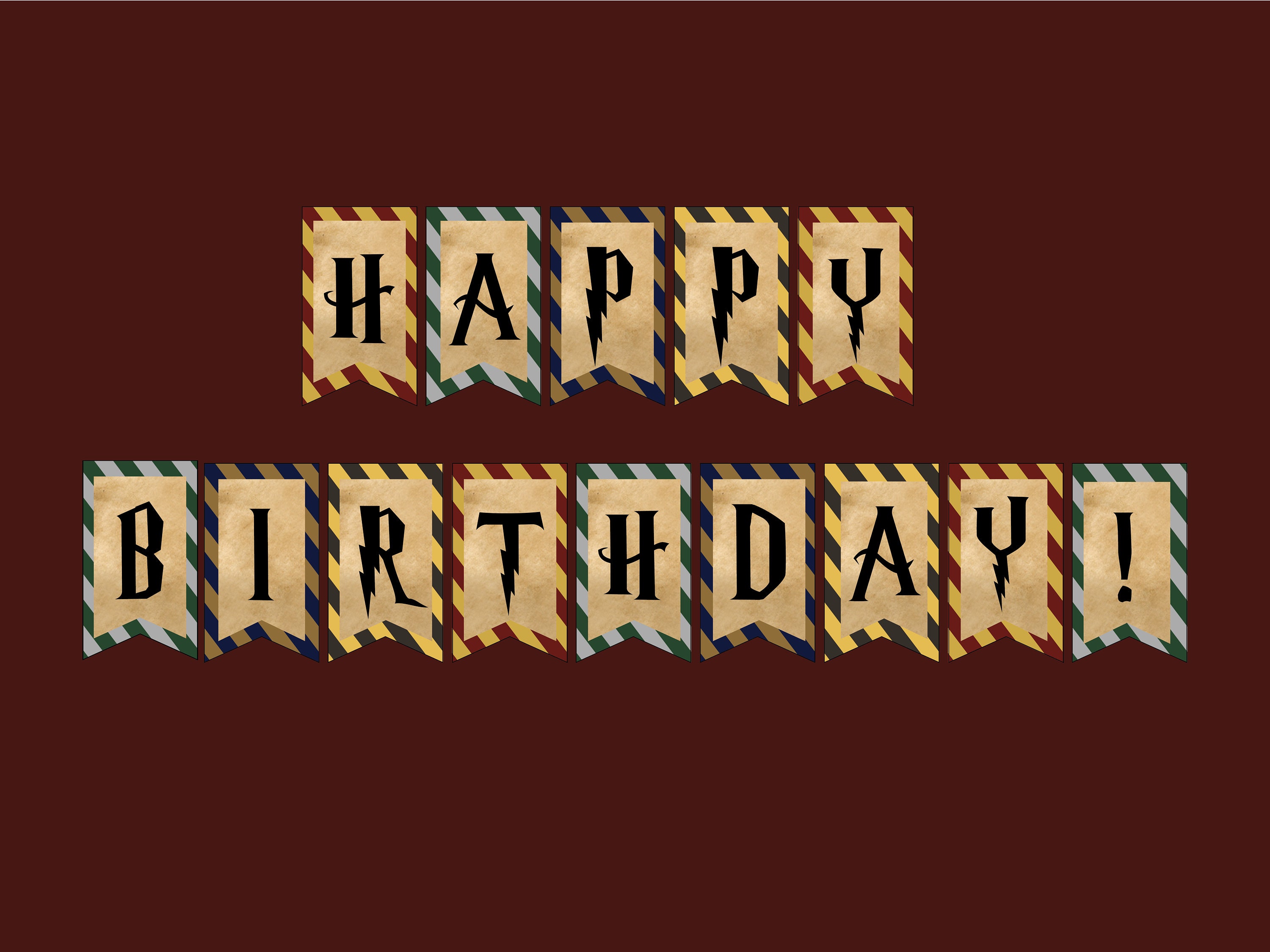 Wizard Party Banner, Magical Party Decoration, HAPPY BIRTHDAY Banner ...