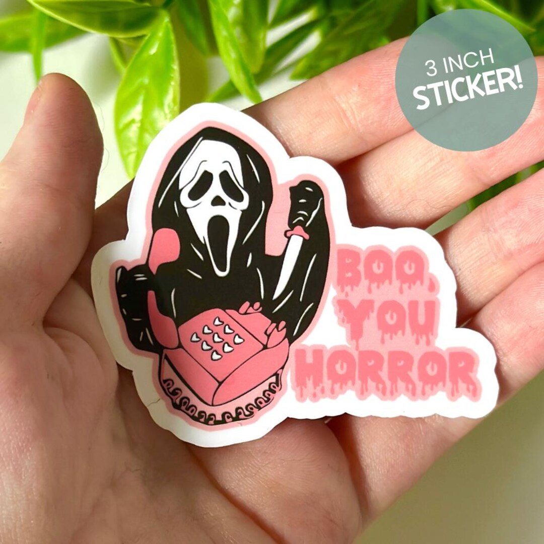 Ghostface boo, You Horror Halloween Sticker Spooky Fun Sticker for Fans ...
