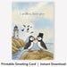 Printable Puffin Wedding Anniversary Card: Newfoundland Love PNG ...