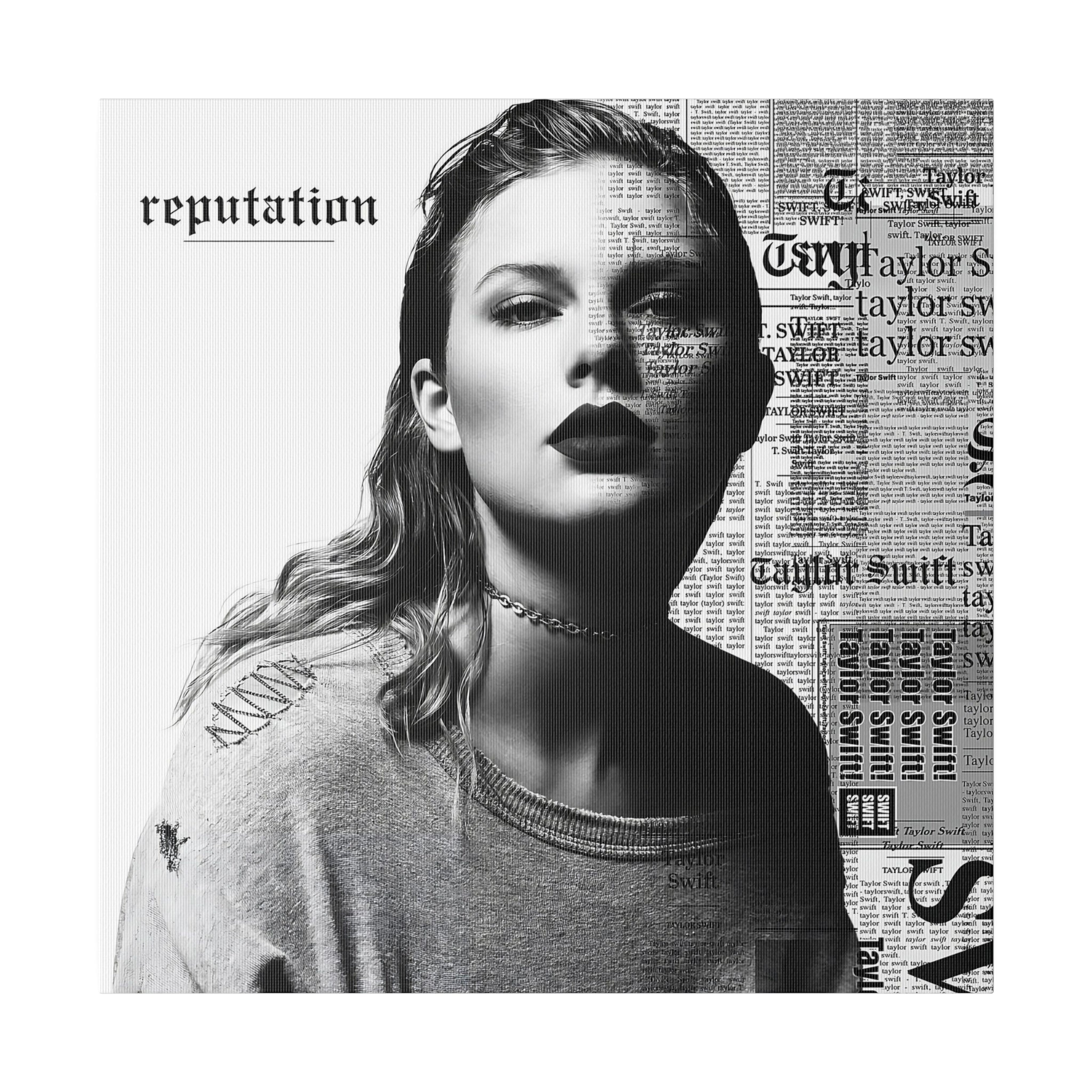 Taylor Swift Reputation Album Cover Matte Canvas Print - Etsy