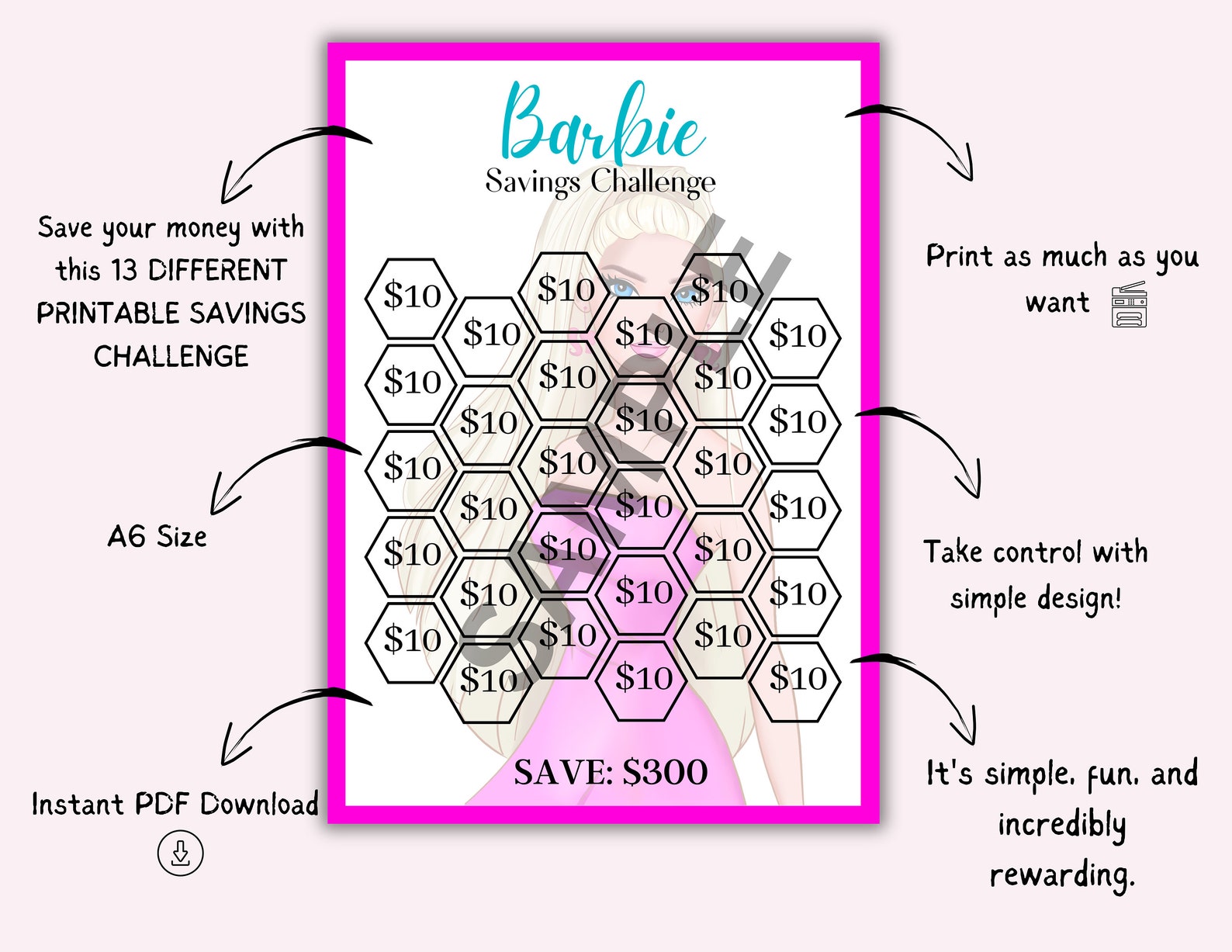 Barbie Savings Challenge Bundle A6 Mini Savings Challenge Bundle ...