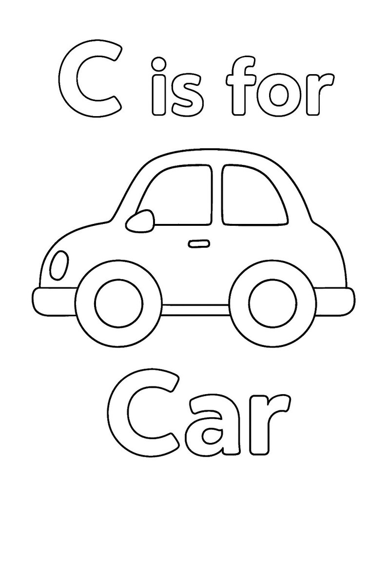 Letter C Coloring Book: Fun Alphabet Learning (PDF Printable) - Etsy