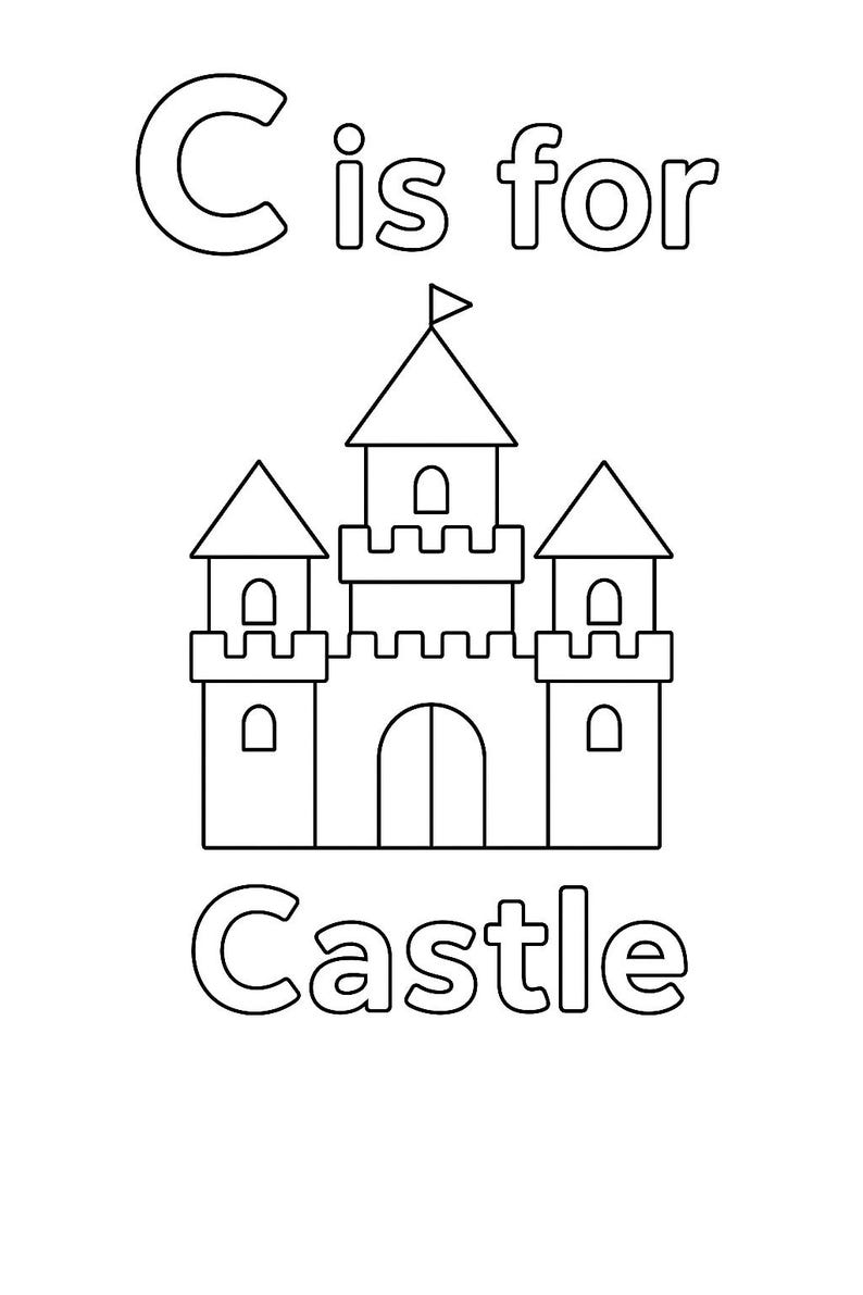 Letter C Coloring Book: Fun Alphabet Learning (PDF Printable) - Etsy