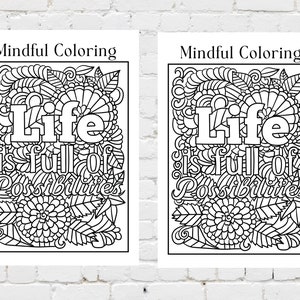 Otivational Coloring Positive Quotes Worksheets, Coloring Book for ...