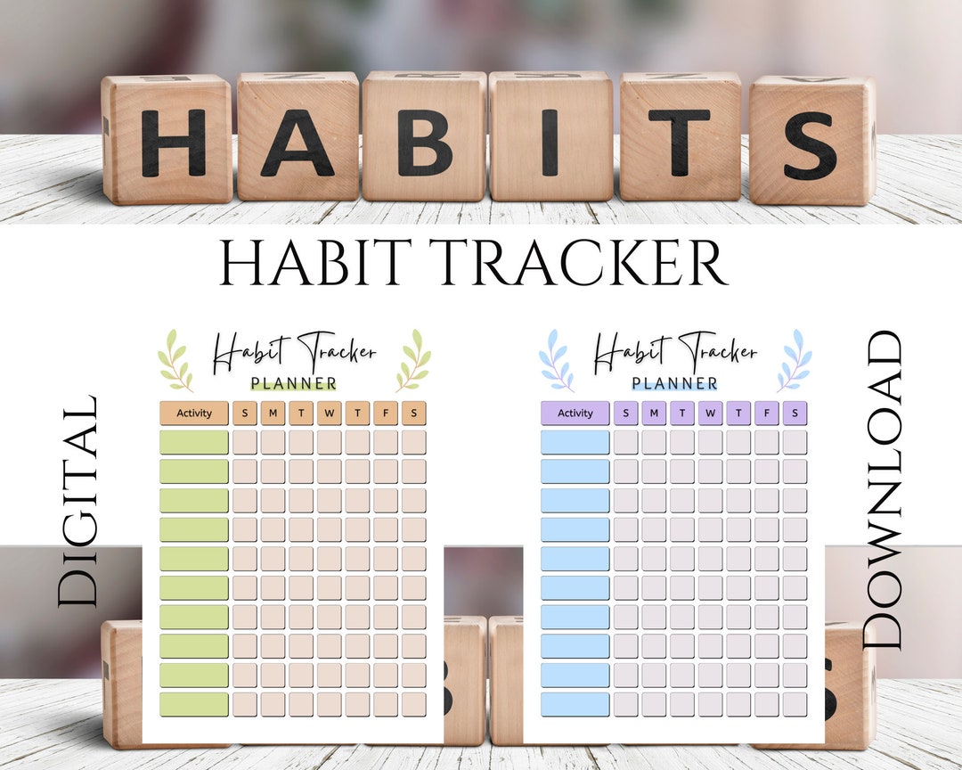 Habit Tracker | PDF Planner | Printable Planner | Instant Download ...