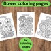 Flowers Coloring Pages, Botanical Coloring Pages, Printable Adult ...