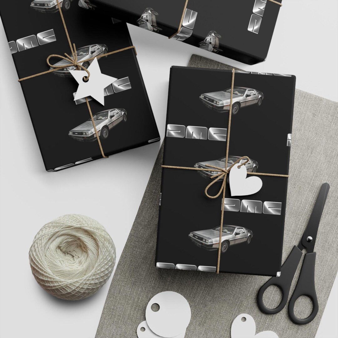 Delorean AMC Christmas Gift Wrap Perfect for Car Enthusiasts & Back to ...