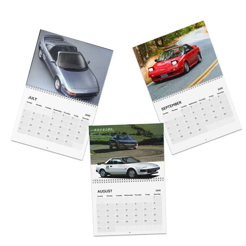 2026 Toyota MR2 Calendar MK1 MK2 MK3 | JDM Sports Car Wall Calendar - Etsy