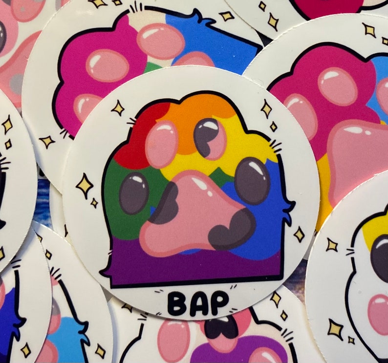 Cat Paw Pride Flag Stickers // Water Resistant Sticker - Etsy