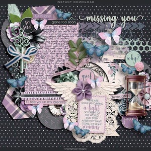 Grief & Loss Scrapbooking Collection, Gone but Not Forgotten Digital ...