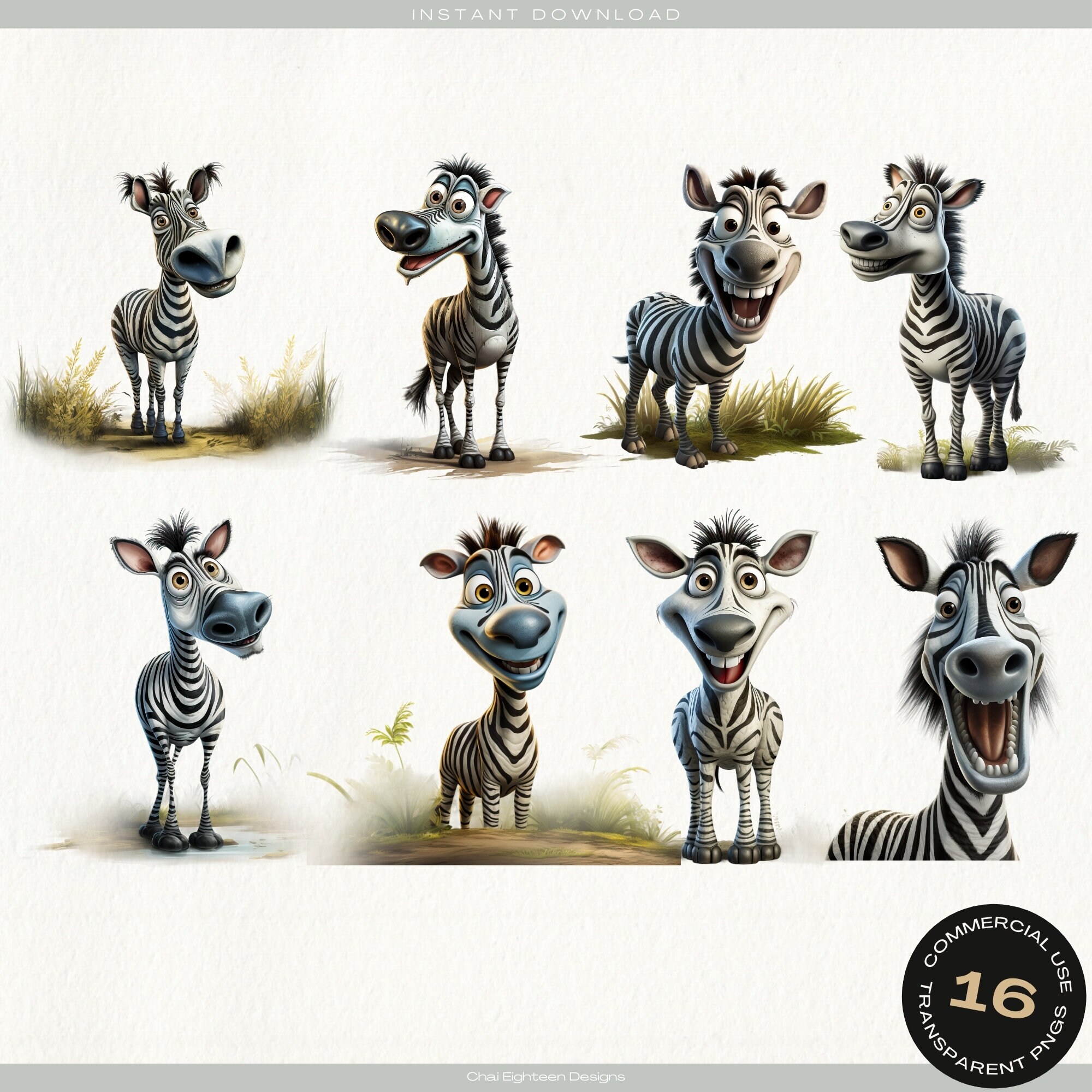 Quirky Zebra Clipart Funny Animal Clip Art Funny Safari Animals Zebra ...