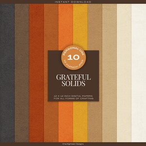 Thanksgiving Digital Papers, Grateful Digital Scrapbooking Kit ...