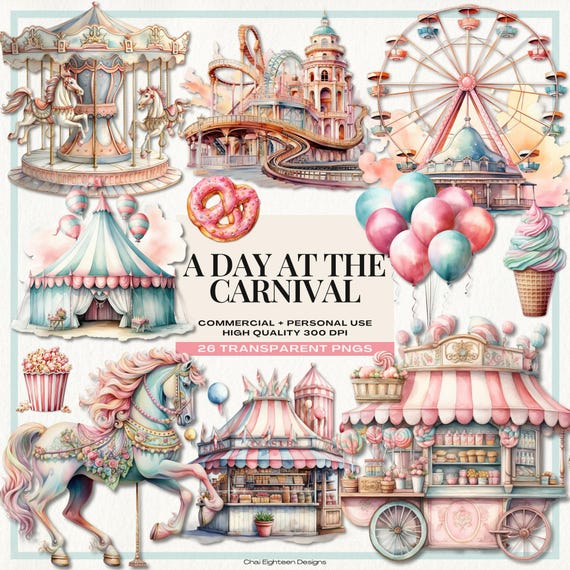 Carousel Carnival Ride Clip Art