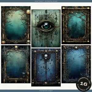 Junk Journal Spooky Ephemera Printable Digital Halloween Retro Art ...