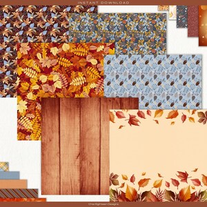 Autumn's Glory Digital Scrapbooking Kit, Fall Themed Junk Journal ...