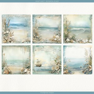 Beach Theme Digital Art Papers Summer Paradise Vacation Digital ...
