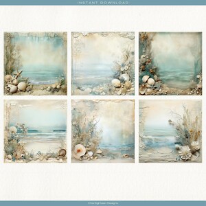 Beach Theme Digital Art Papers Summer Paradise Vacation Digital ...