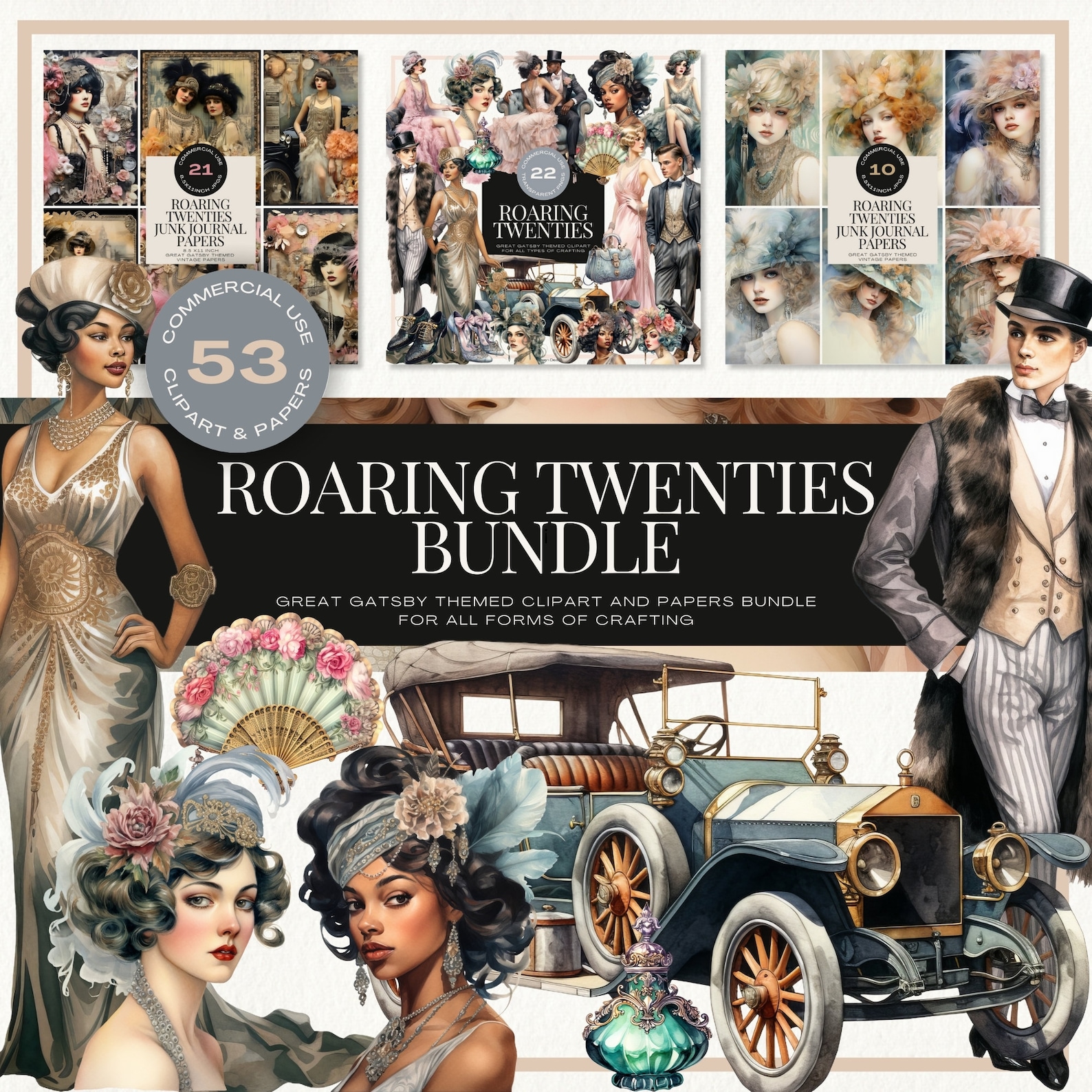 1920's, Great Gatsby Clip Art, Roaring Twenties Clip Art, Flapper Clip ...