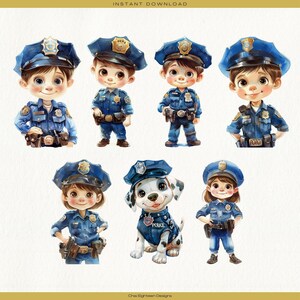 Police Watercolor Clipart, Law Enforcement Images, Policeman Graphics ...