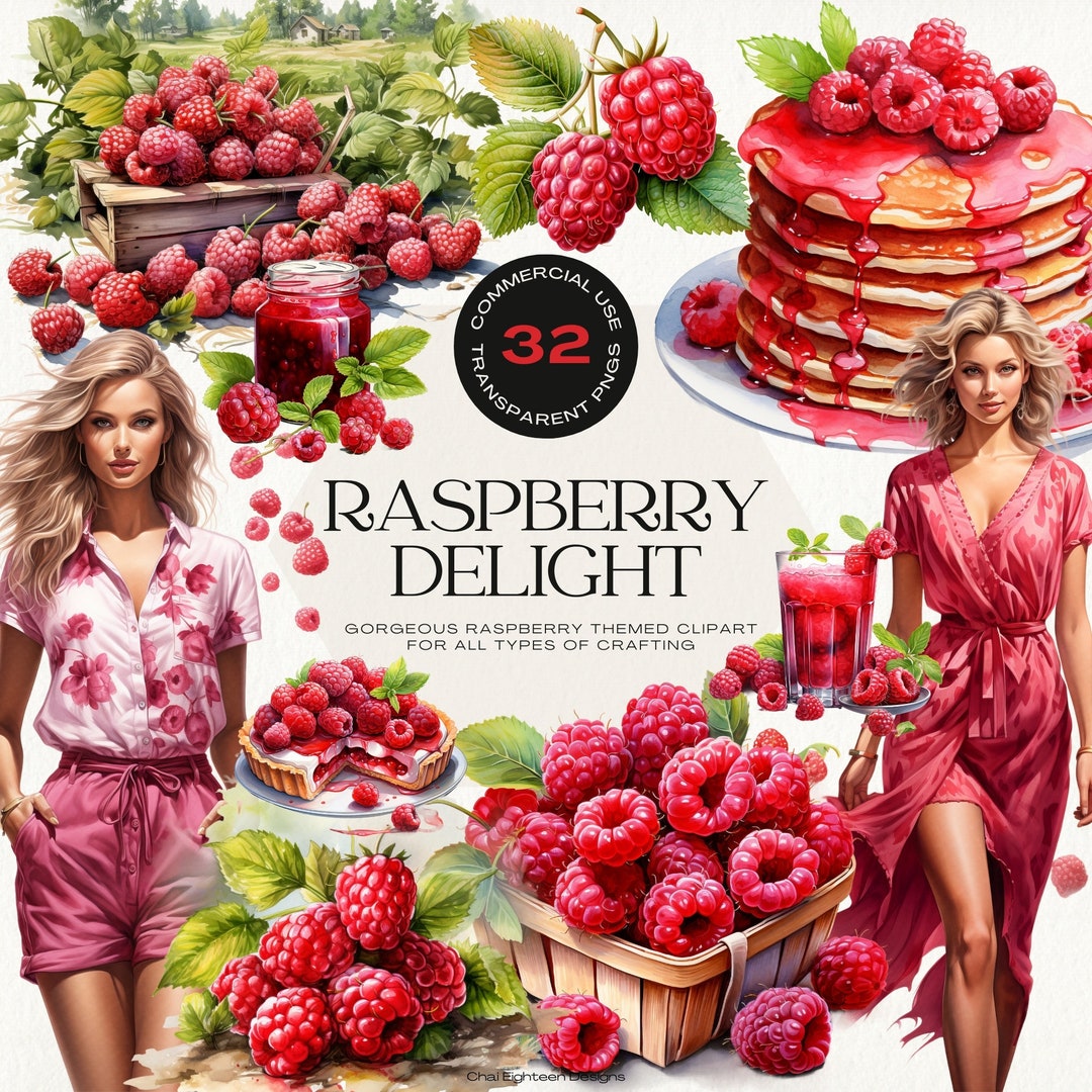 Raspberry Watercolor Clipart Raspberry Girls Clip Art Watercolor Food ...
