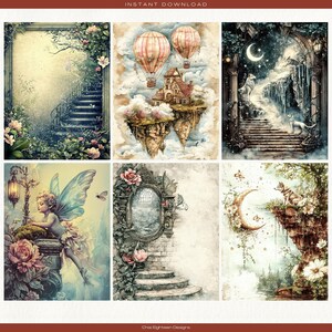 Fairy Tale Digital Paper JPG, Fantasy Castle Backgrounds, Magical ...