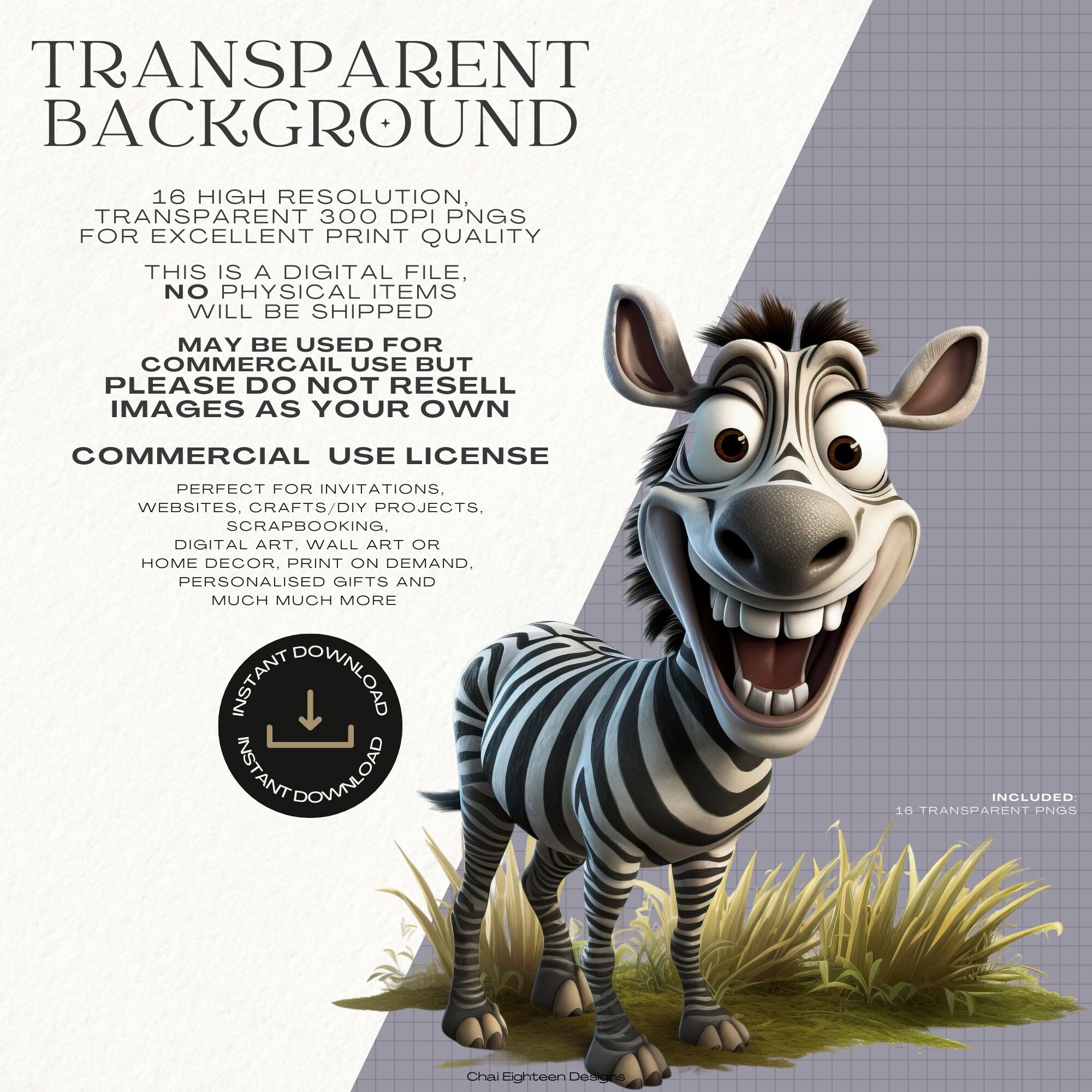 Quirky Zebra Clipart Funny Animal Clip Art Funny Safari Animals Zebra ...