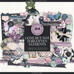 Grief & Loss Scrapbooking Collection, Gone but Not Forgotten Digital ...