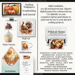 Thanksgiving Clipart Bundle, Thanksgiving Food Illustrations, Season of ...
