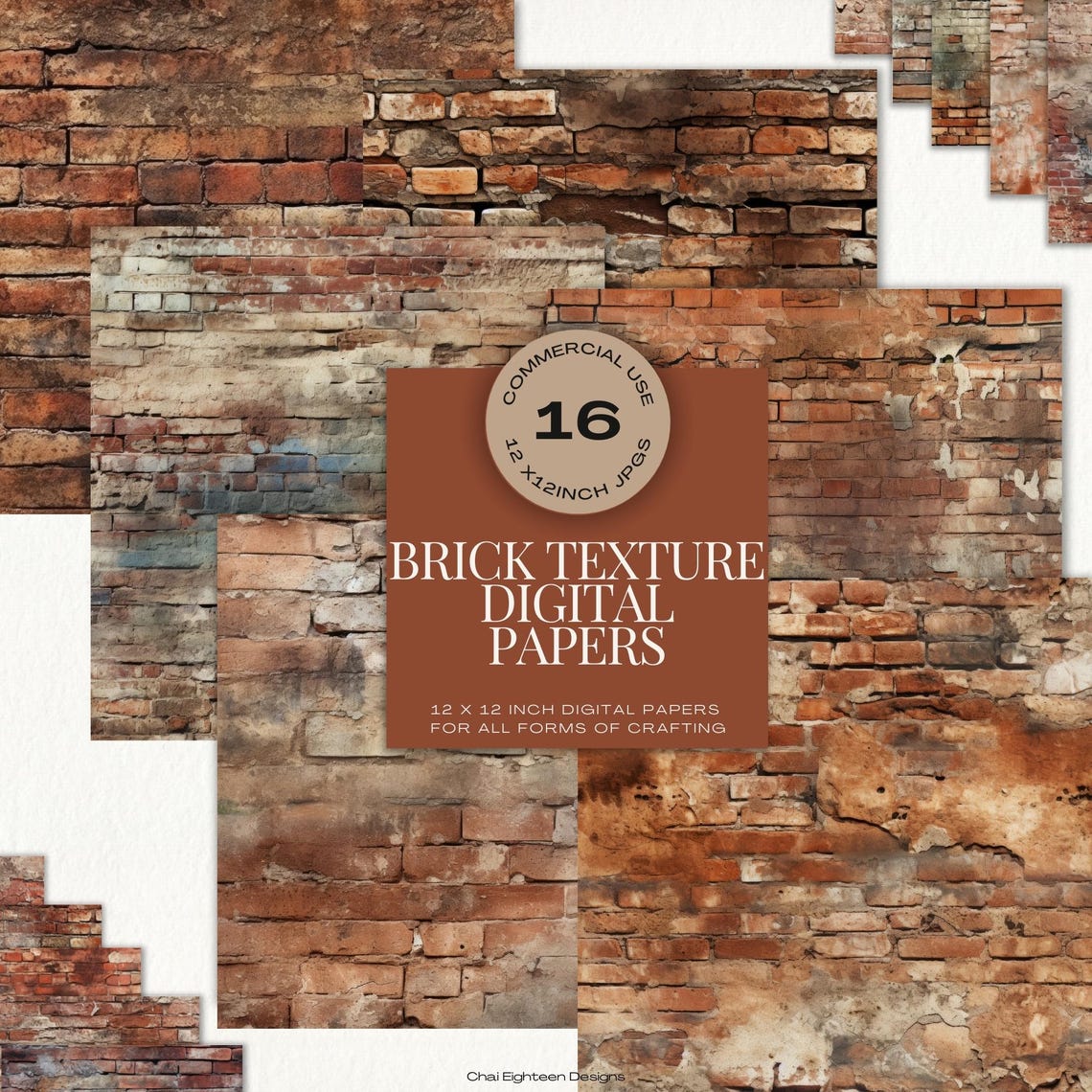 Brick Wall Texture Background, Brick Digital Paper Pack, Grunge Stone ...