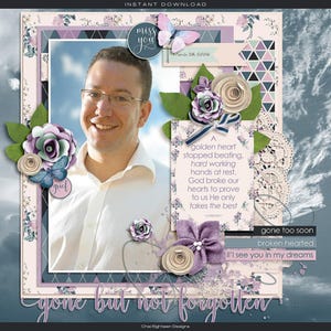 Grief & Loss Scrapbooking Collection, Gone but Not Forgotten Digital ...