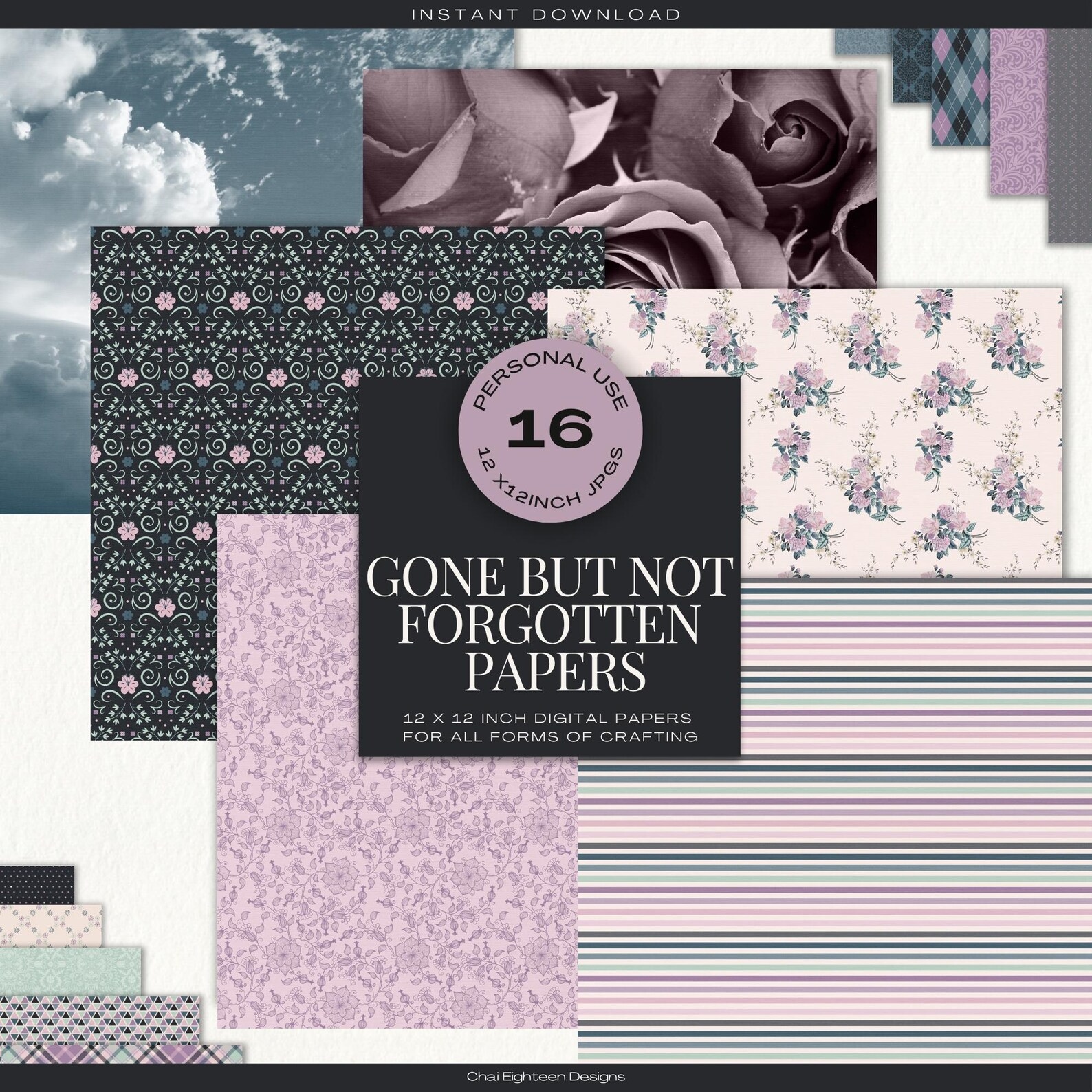 Grief & Loss Scrapbooking Collection, Gone but Not Forgotten Digital ...
