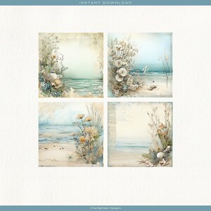 Beach Theme Digital Art Papers Summer Paradise Vacation Digital ...