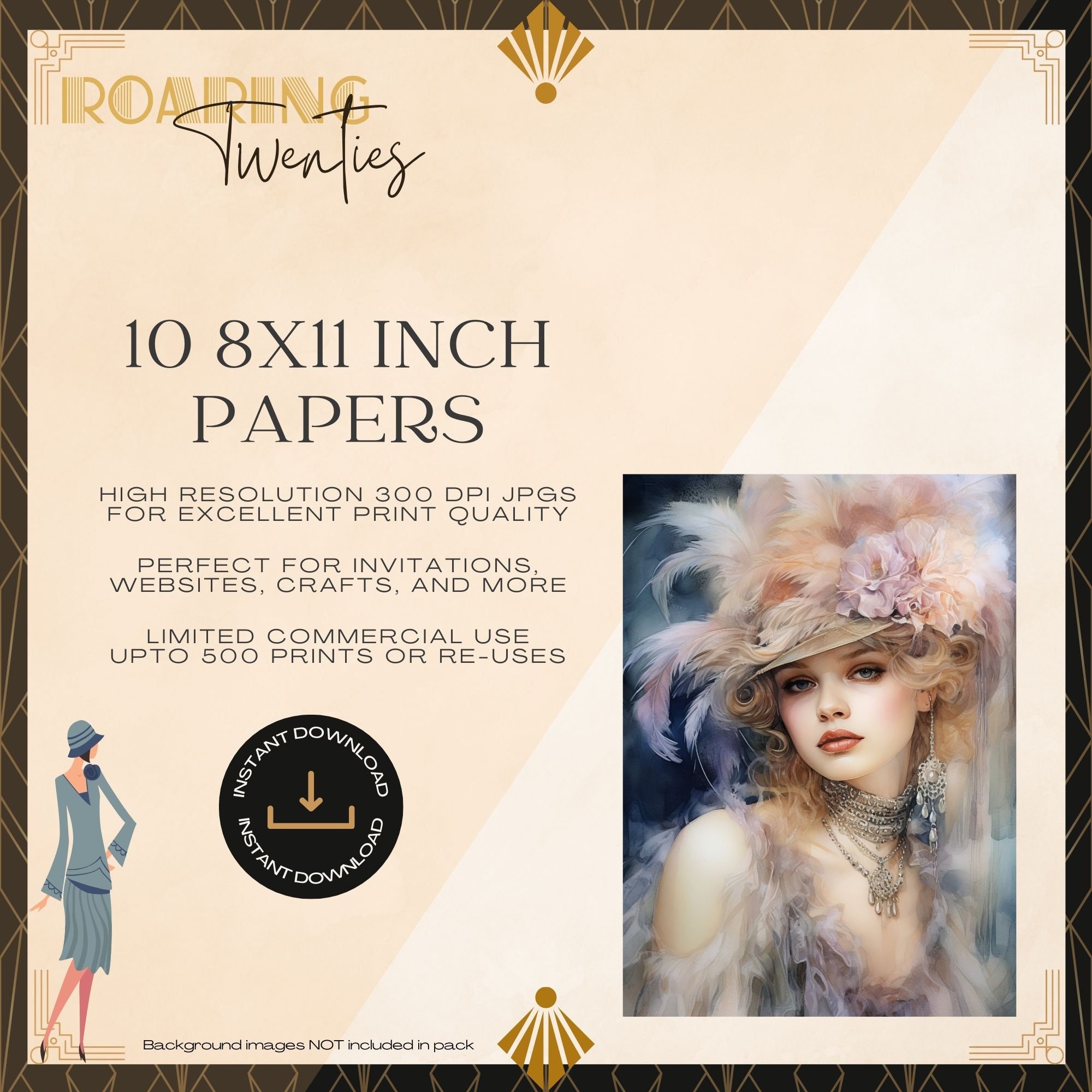 1920's, Great Gatsby Clip Art, Roaring Twenties Clip Art, Flapper Clip ...