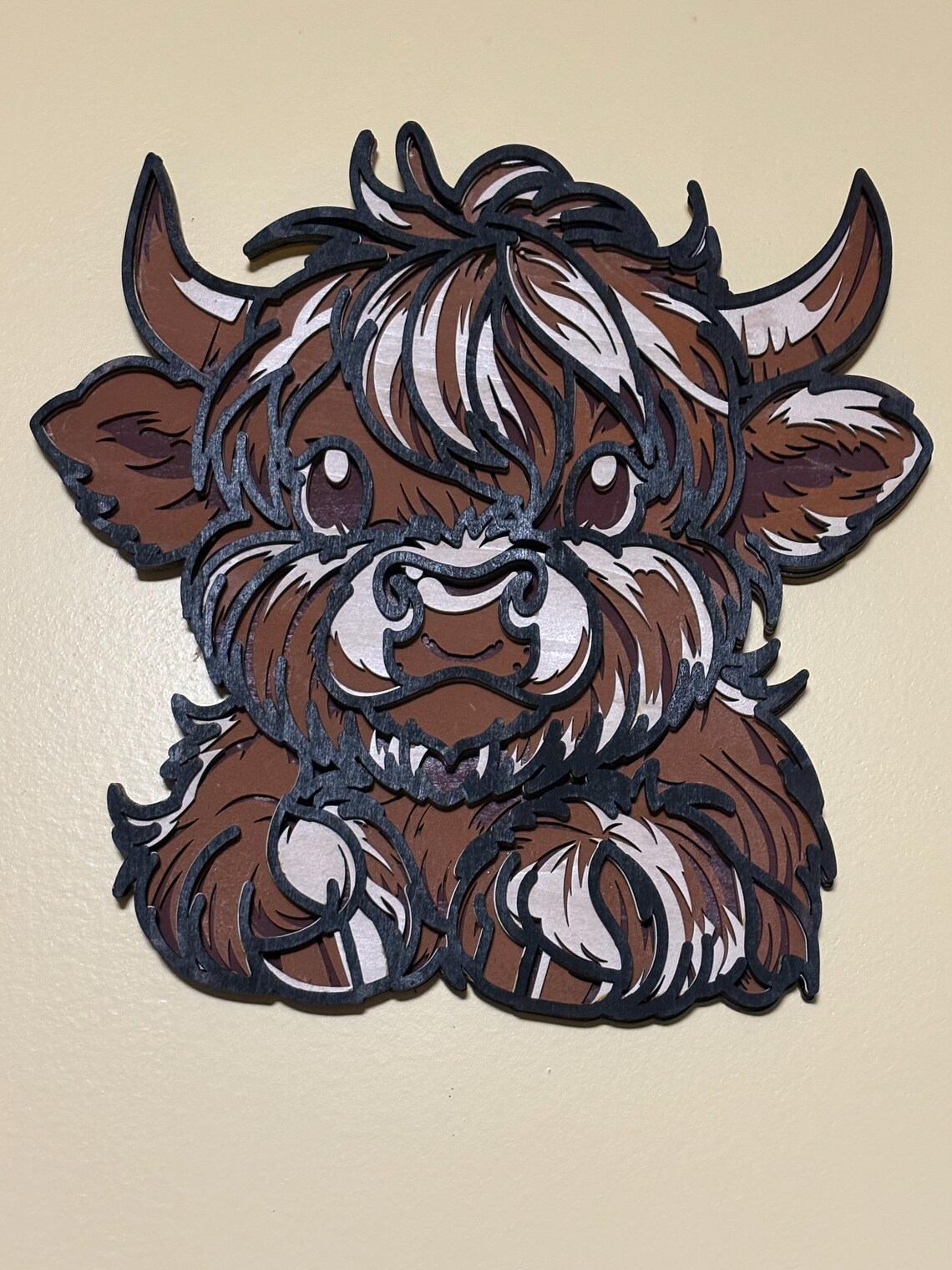 Highland Cow Layered Sign - Etsy