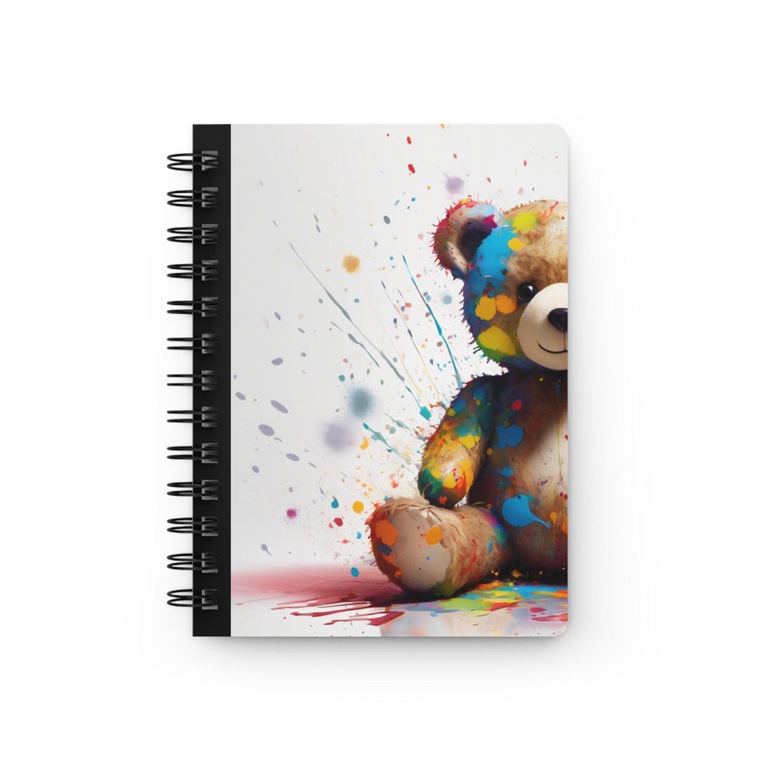 Spiral Bound Journal - Teddy Bear - Etsy