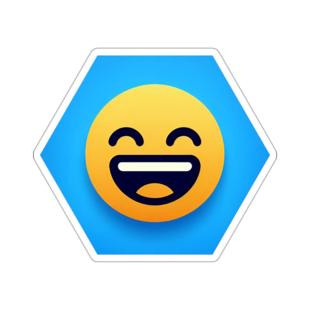 Smiley Face Hive Hex Sticker - Etsy