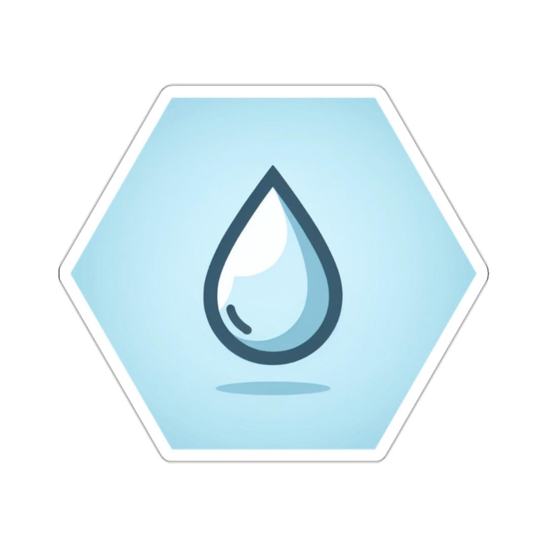 Water Drop Hexhive Sticker - Etsy