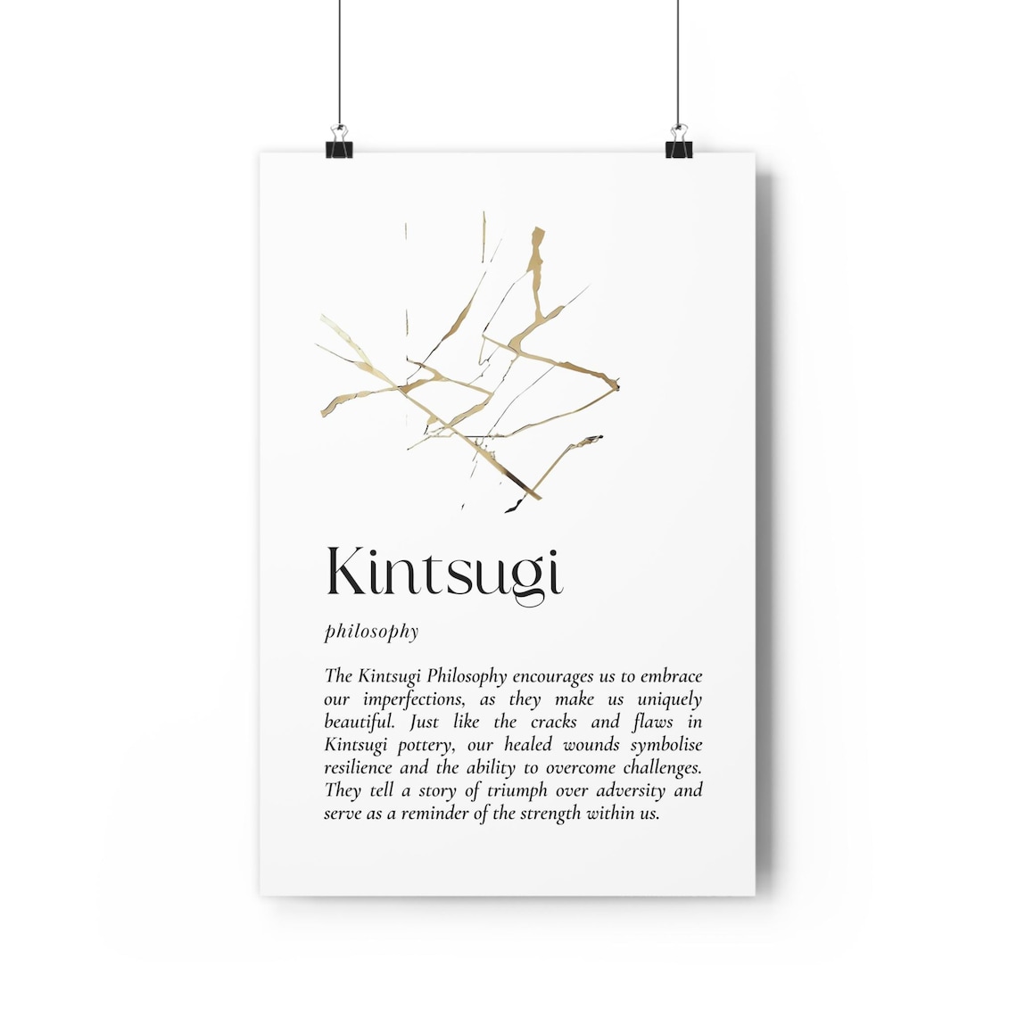 Kintsugi Philosophy Art Wall Poster - Inspiring Japanese Decor - Etsy
