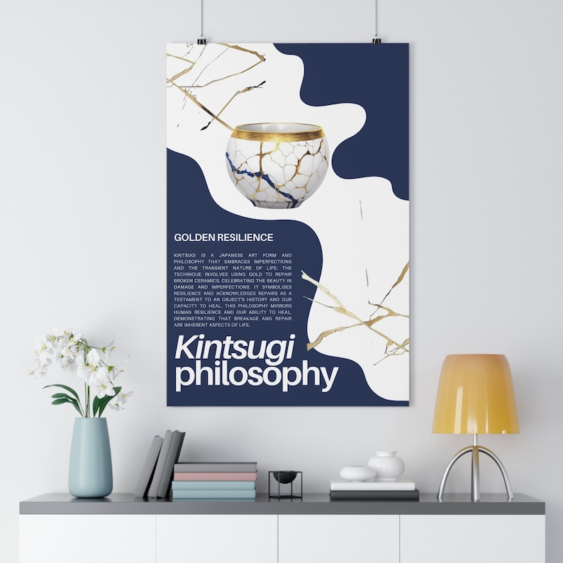 Kintsugi Philosophy Art Wall Poster - Inspiring Japanese Decor - Etsy