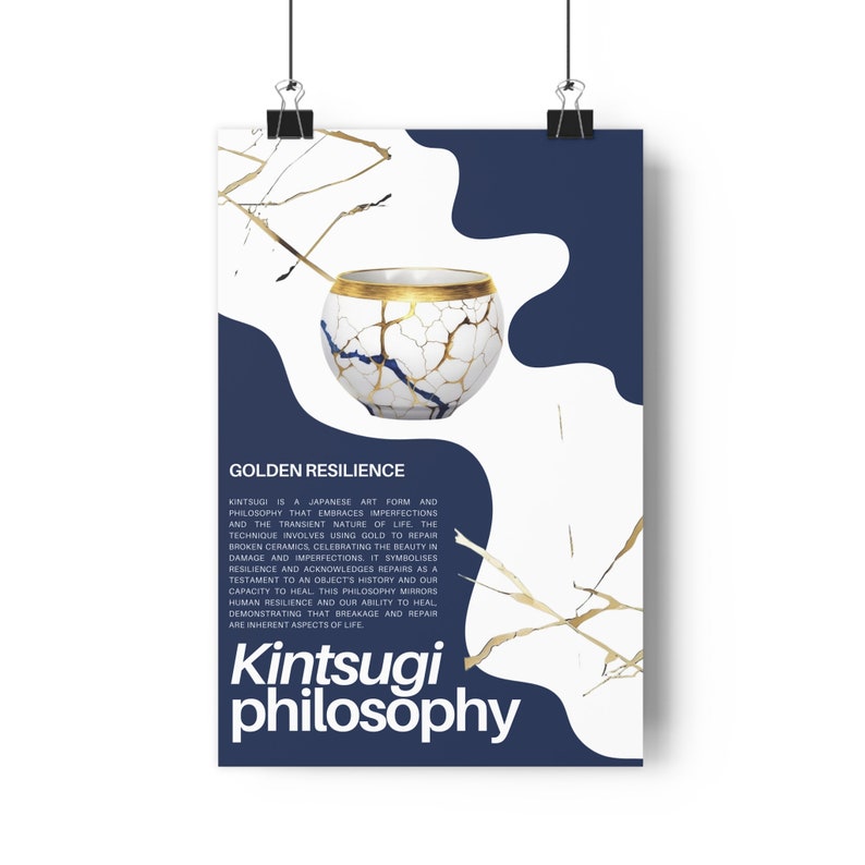 Kintsugi Philosophy Art Wall Poster - Inspiring Japanese Decor - Etsy