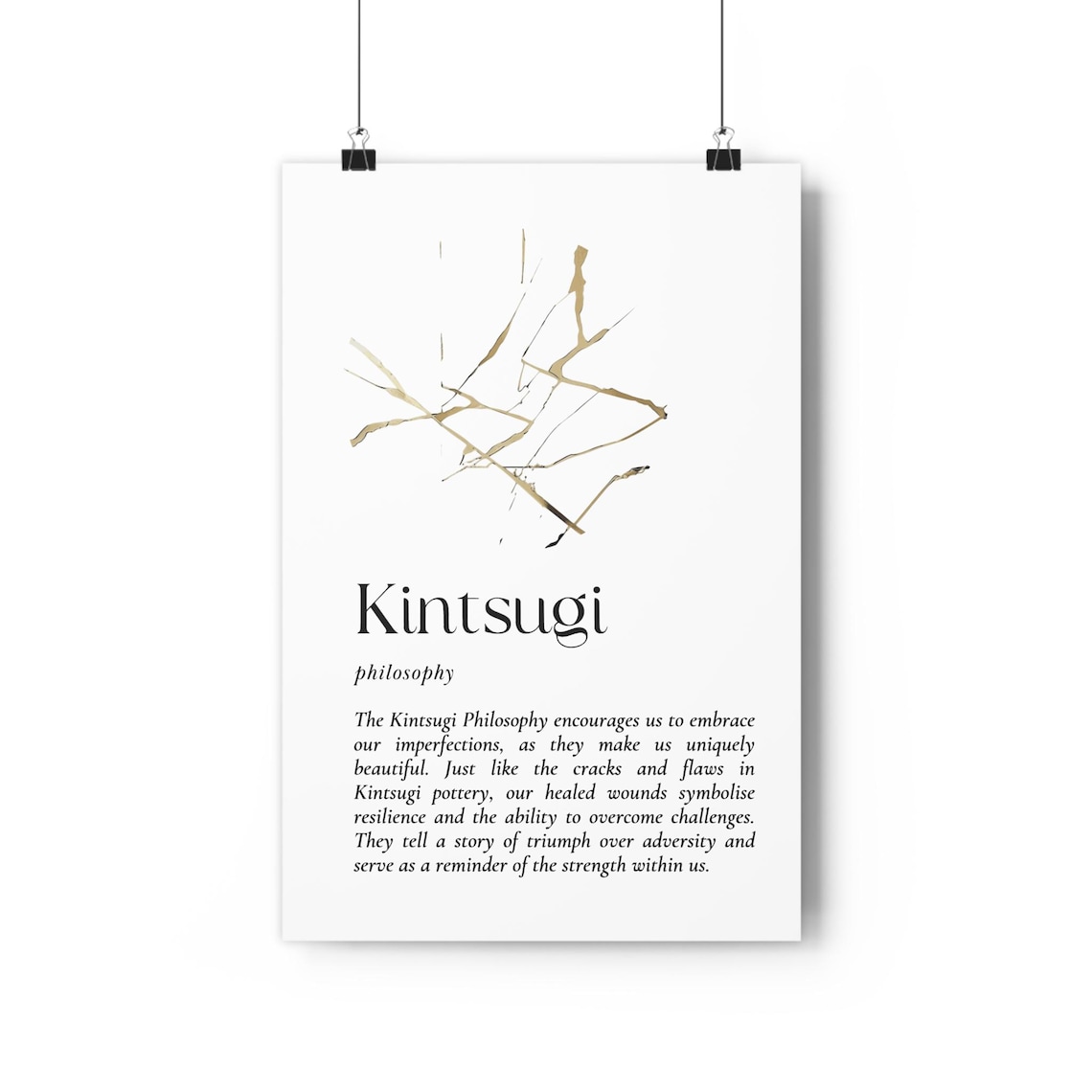 Kintsugi Philosophy Art Wall Poster - Inspiring Japanese Decor - Etsy
