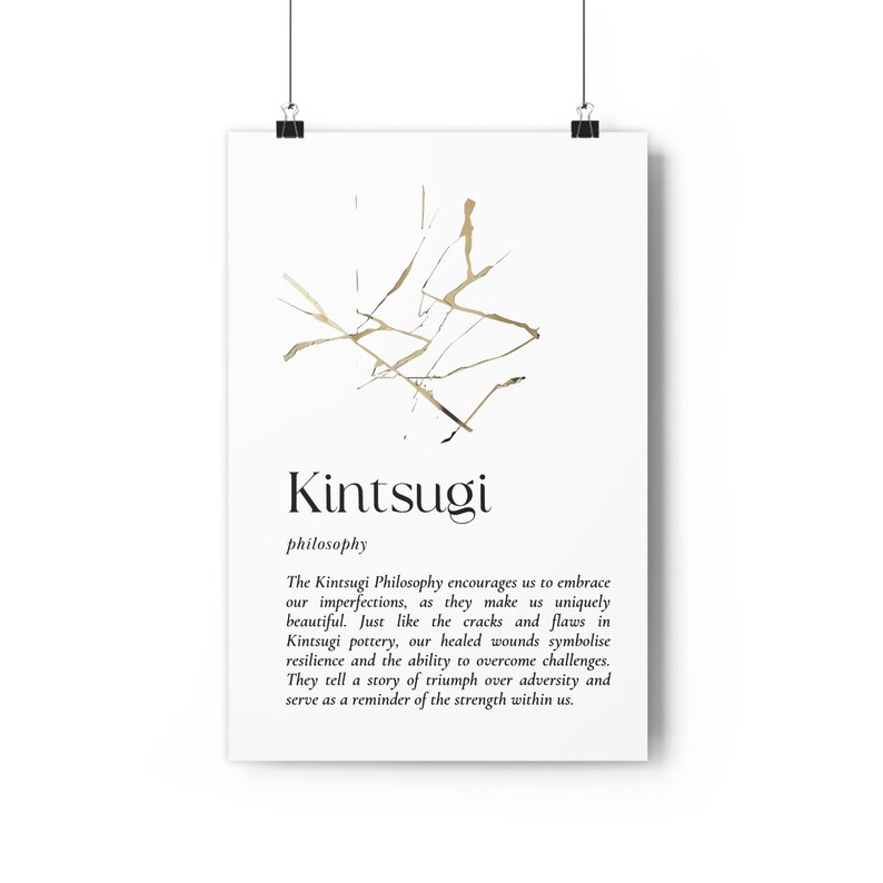 Kintsugi Philosophy Art Wall Poster - Inspiring Japanese Decor - Etsy
