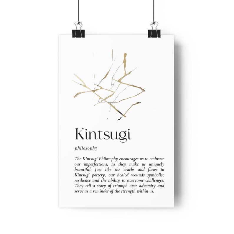 Kintsugi Philosophy Art Wall Poster - Inspiring Japanese Decor - Etsy