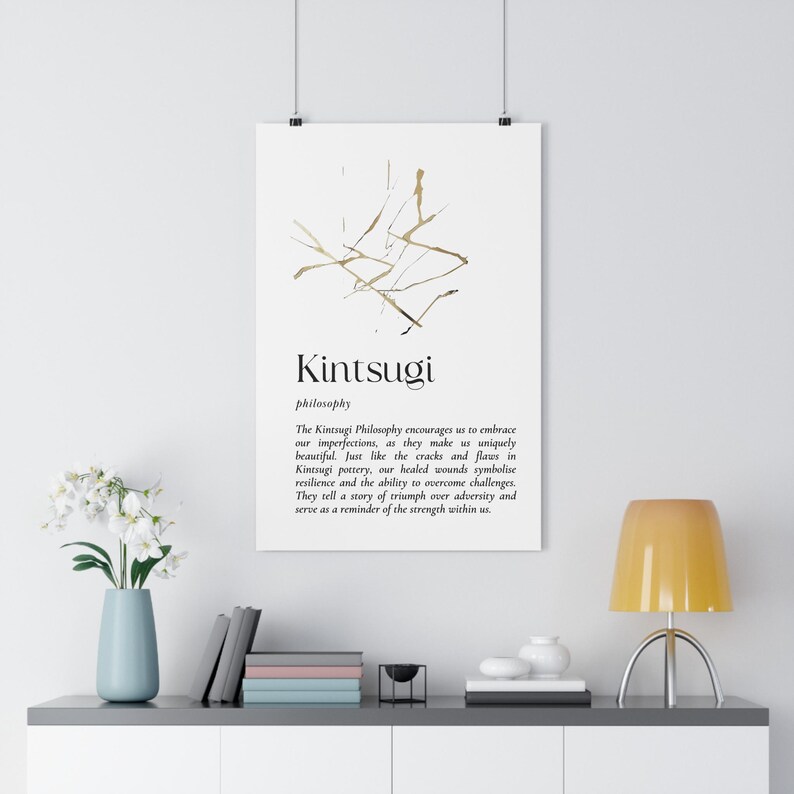 Kintsugi Philosophy Art Wall Poster - Inspiring Japanese Decor - Etsy
